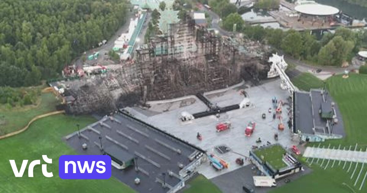 WATCH: Drone images show aftermath of fire that destroyed Tomorrowland ...