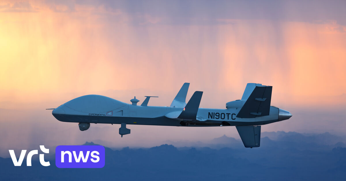 "Mijlpaal voor Belgische luchtmacht": Defensie ontvangt eerste geavanceerde drone die dagenlang ...
