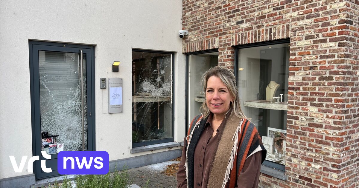 Inbraakpoging mislukt in Kermt, inbrekers krijgen etalage niet stuk en ...