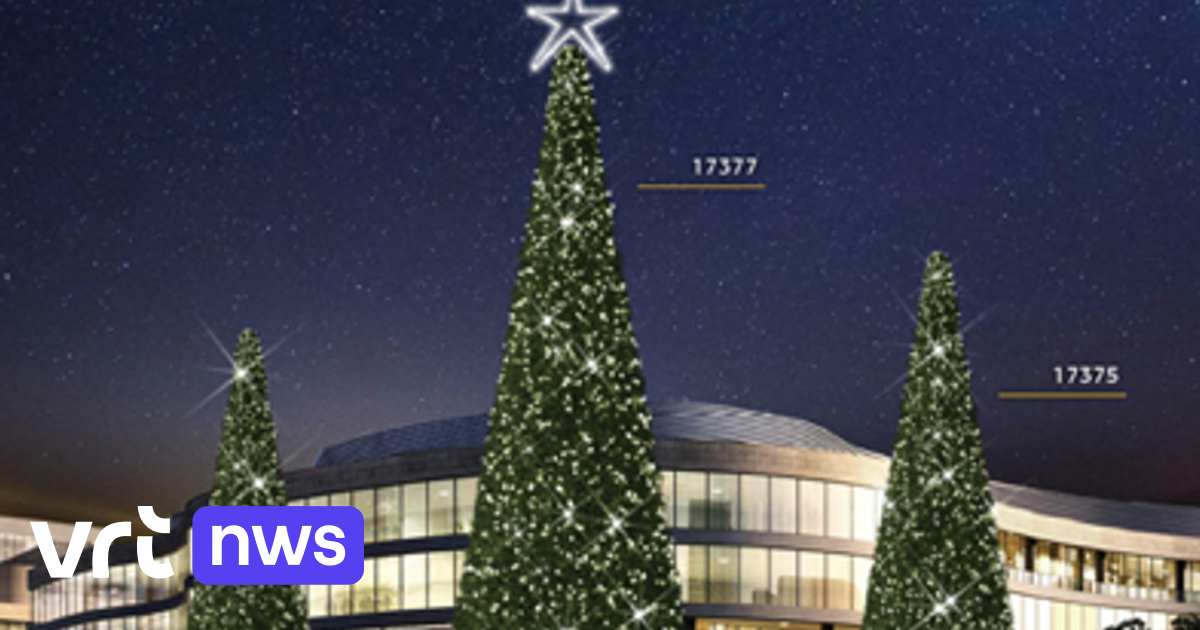 Ieper plaatst 21 meter hoge kerstkegel van kunststof op kerstmarkt ...