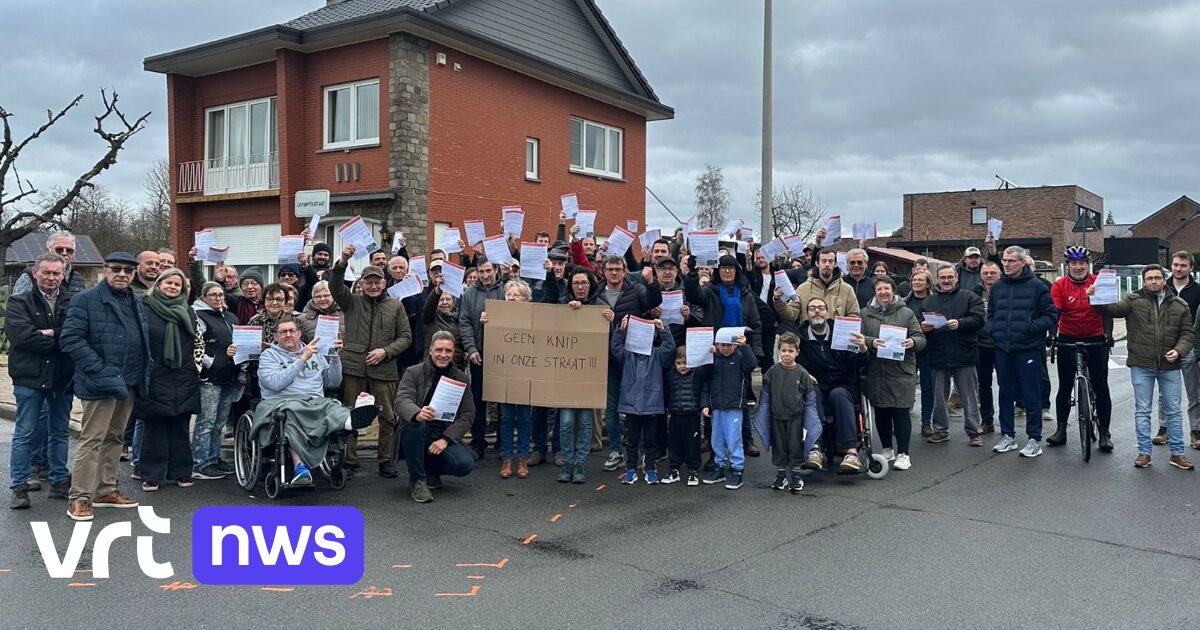 Actie en petitie tegen geplande knip aan kruispunt in Brustem | VRT NWS ...