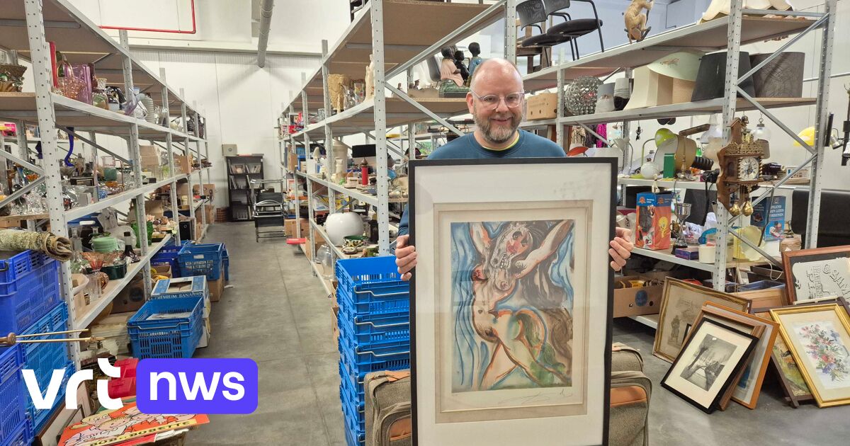 Employee at Ghent charity shop rescues Dalí artwork from skip | VRT NWS ...
