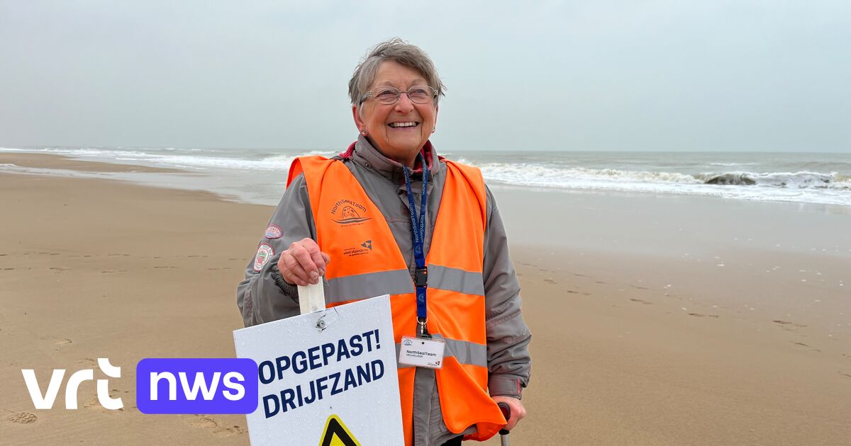 Solange (79) komt tot aan de knieën vast te zitten in drijfzand op ...