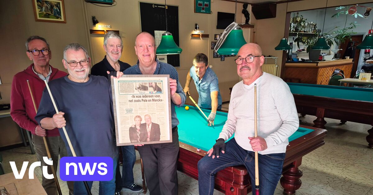 Biljartclub Wemmel neemt het op tegen 88-jarige biljartlegende Raymond ...