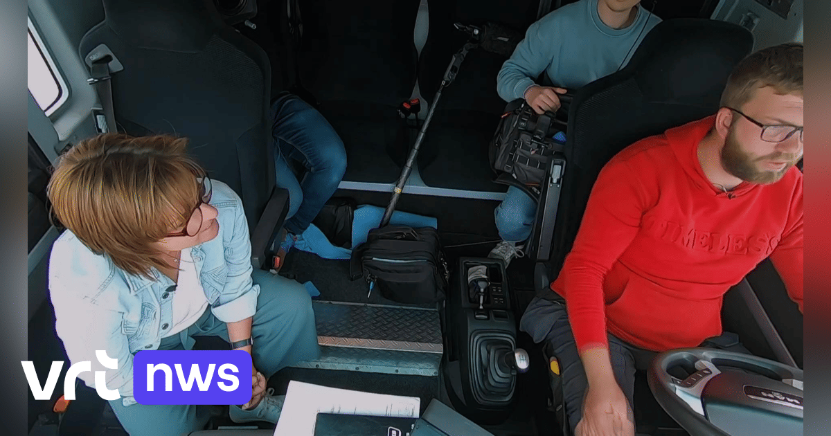 VIDEO Onze reporter mee in de cabine van de vrachtwagen-rijschool: "Dit ...
