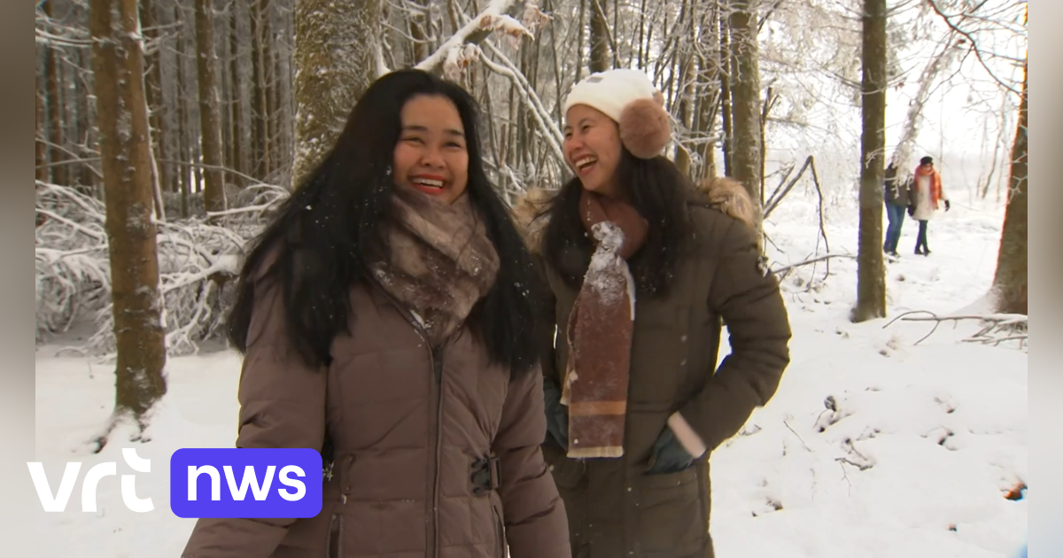 VIDEO Wandelen in de eerste sneeuw, en voor April en Thelma is het hun ...