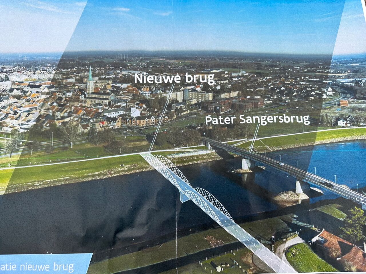 Nieuwe Maasbrug zal gebouwd worden naast huidige brug in Maaseik | VRT ...