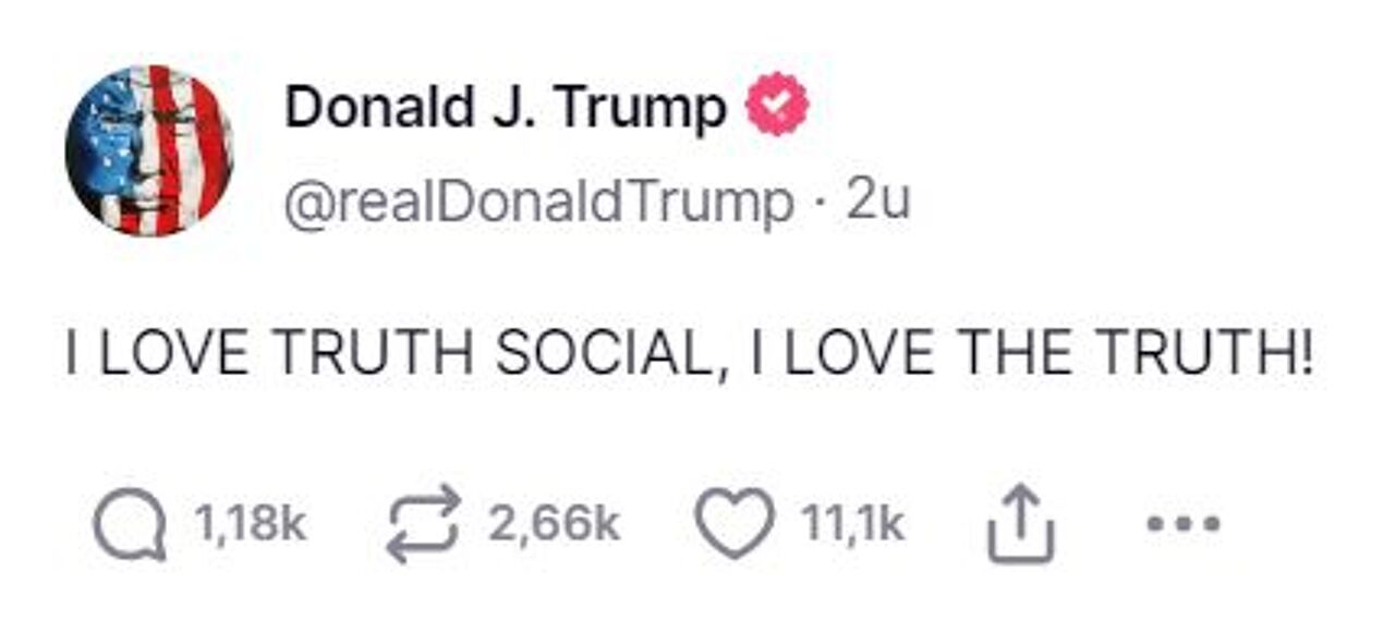 "I love Truth Social": Donald Trump opgewekt na vliegende start van ...