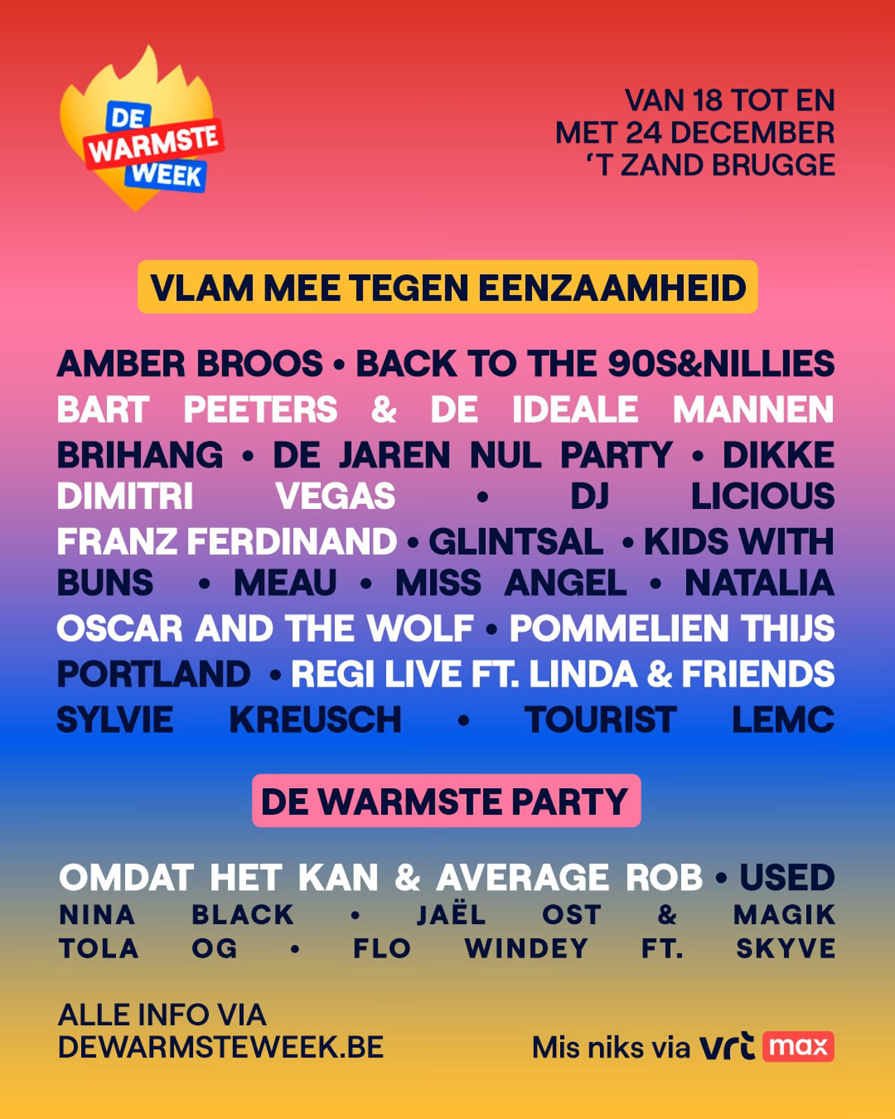 Vlammen tegen eenzaamheid: dit zijn de 5 presentatoren van De Warmste ...