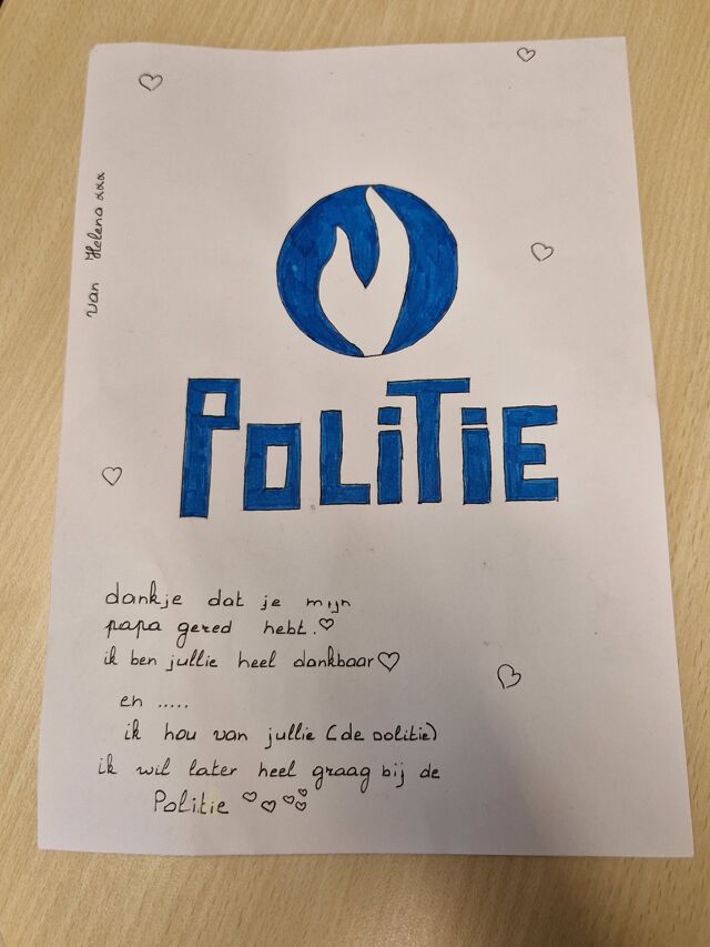 Meisje van 13 uit Bekkevoort dankt politie voor de hulp bij ongeval met haar vader | VRT NWS: nieuws