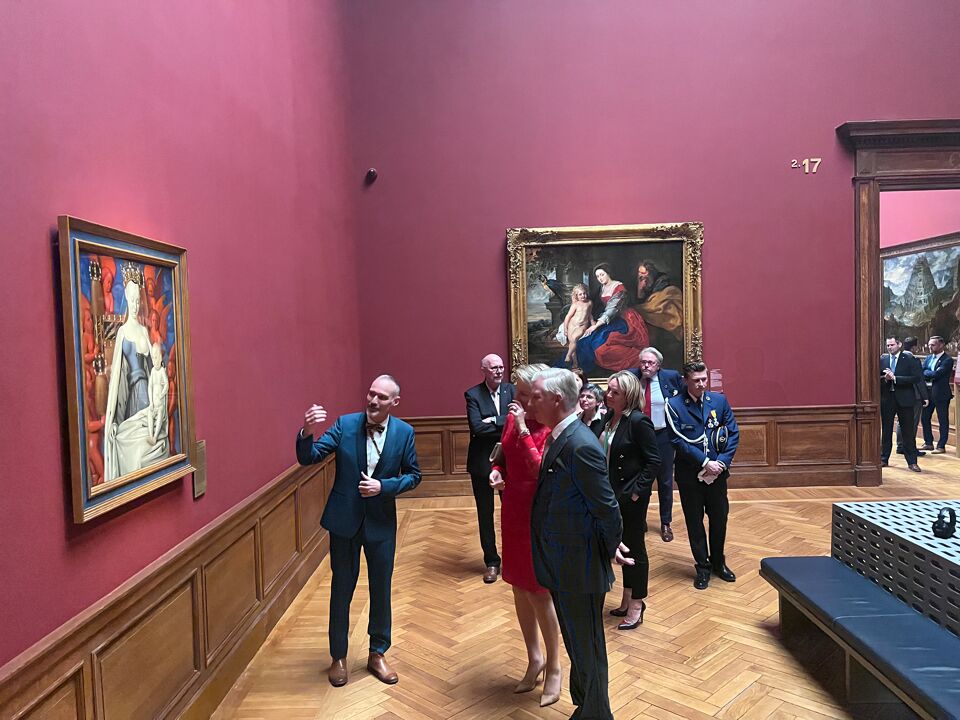 Koning en koningin op bezoek in KMSKA in Antwerpen: "Hun kinderen ...