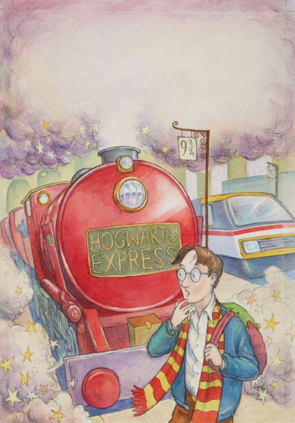 Originele tekening van cover eerste 'Harry Potter'-boek geveild voor ...