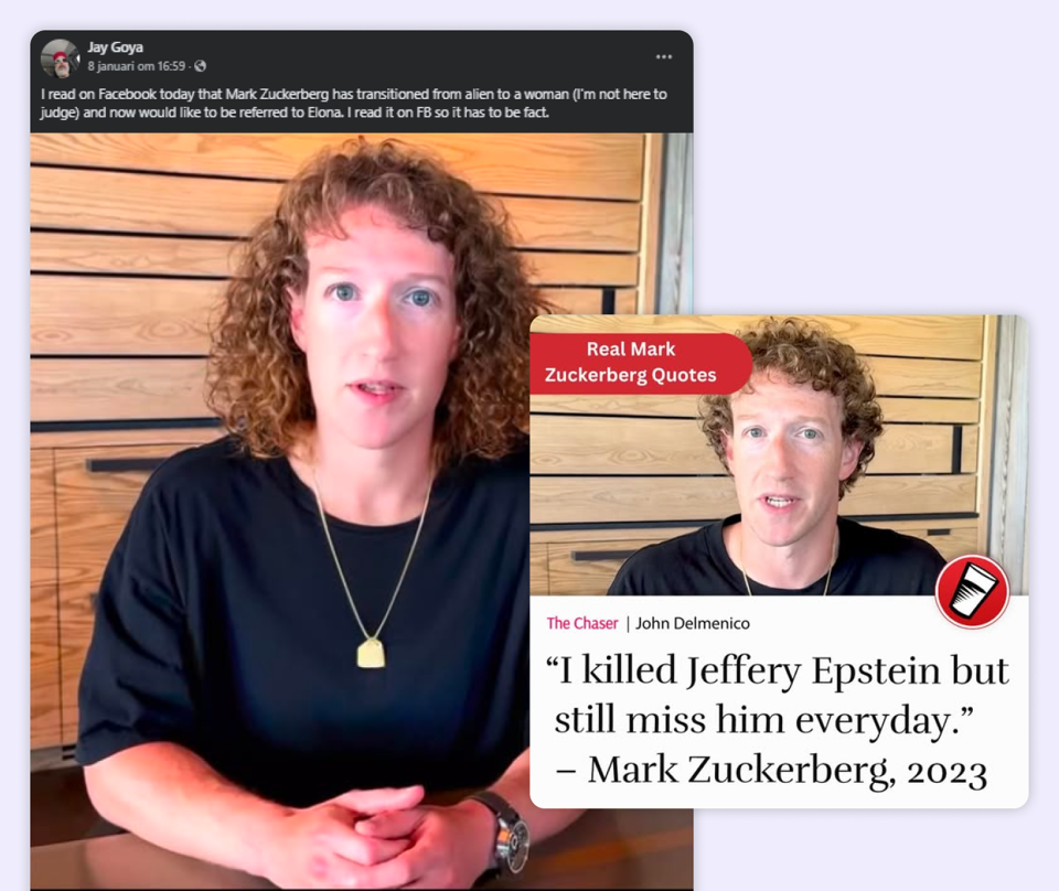 "Elektrische penispomp van Mark Zuckerberg is oorzaak van bosbranden": fake news over Meta-baas ...