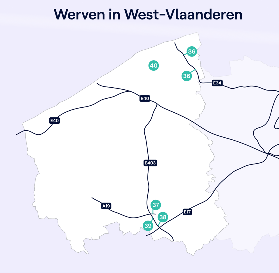 43 grote werven langs snelwegen in Vlaanderen in 2025: ontdek hier waar ...