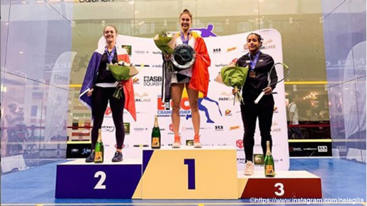 Nele Gilis kroont zich tot Europese kampioene squash | sporza