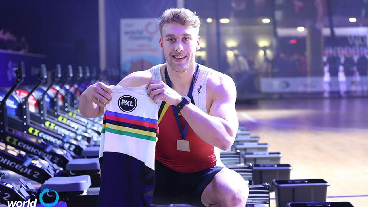 Indoorroeier Lemmelijn verlengt wereldtitel U23 met Belgisch record ...