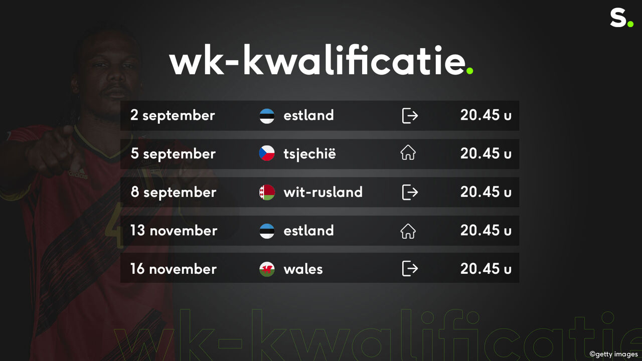 Haal je agenda erbij: dit is het programma van de Rode Duivels | sporza