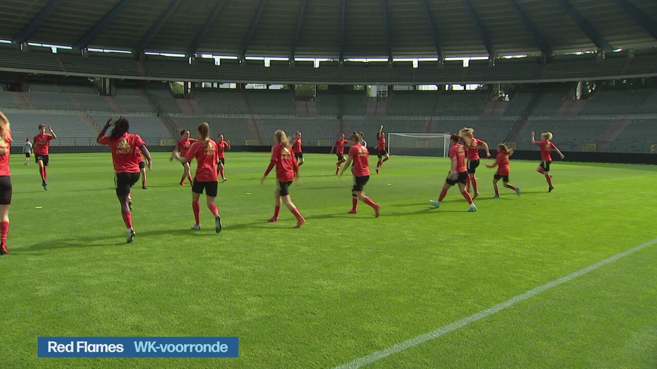 Tessa Wullaert speelt 100e match voor Red Flames tegen Albanië in de WK ...