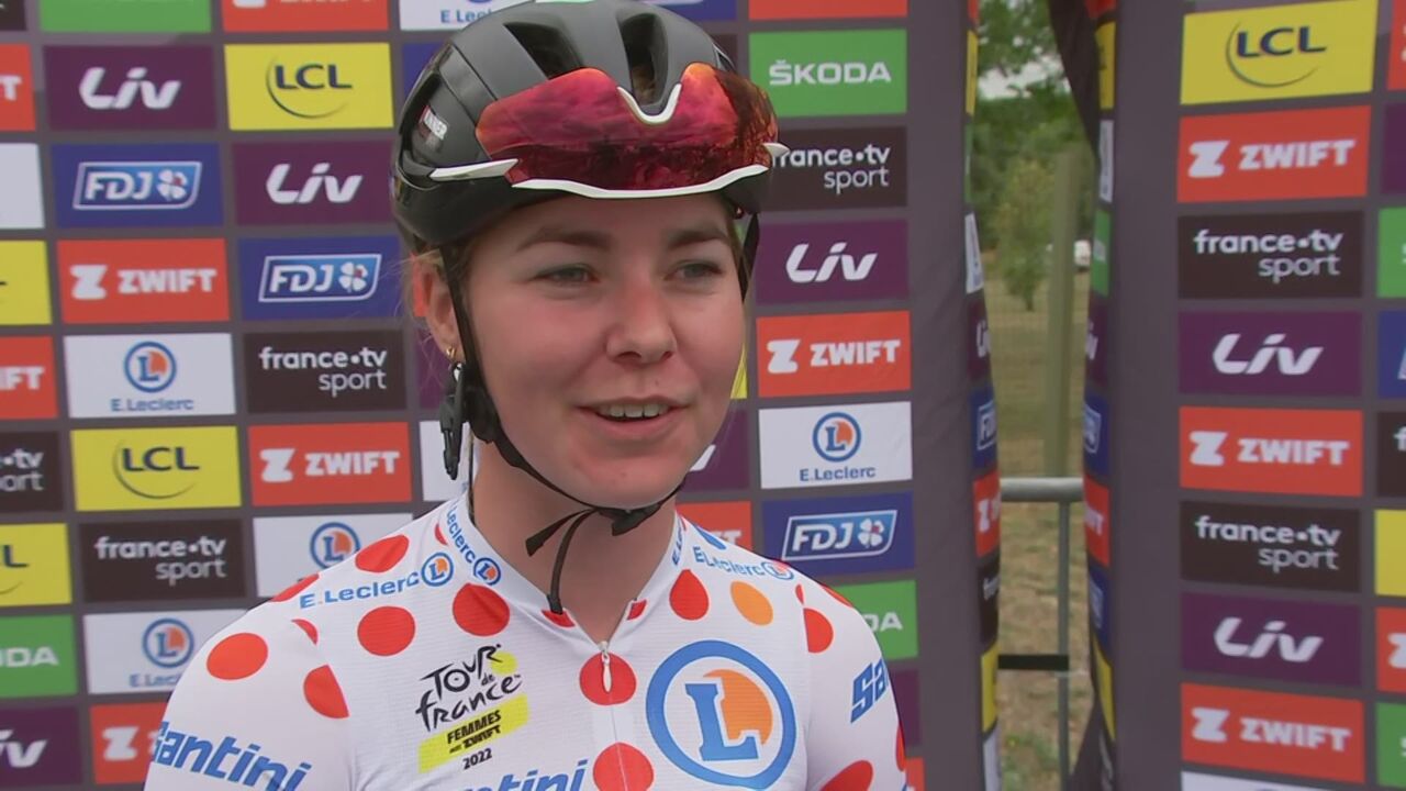 Bollenvrouw Femke Markus: "Mooie trui, ik wil hem houden vandaag" | sporza