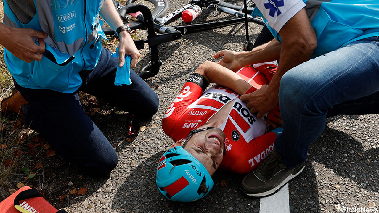 Steff Cras is de eerste opgever in de Vuelta na valpartij in tweede ...