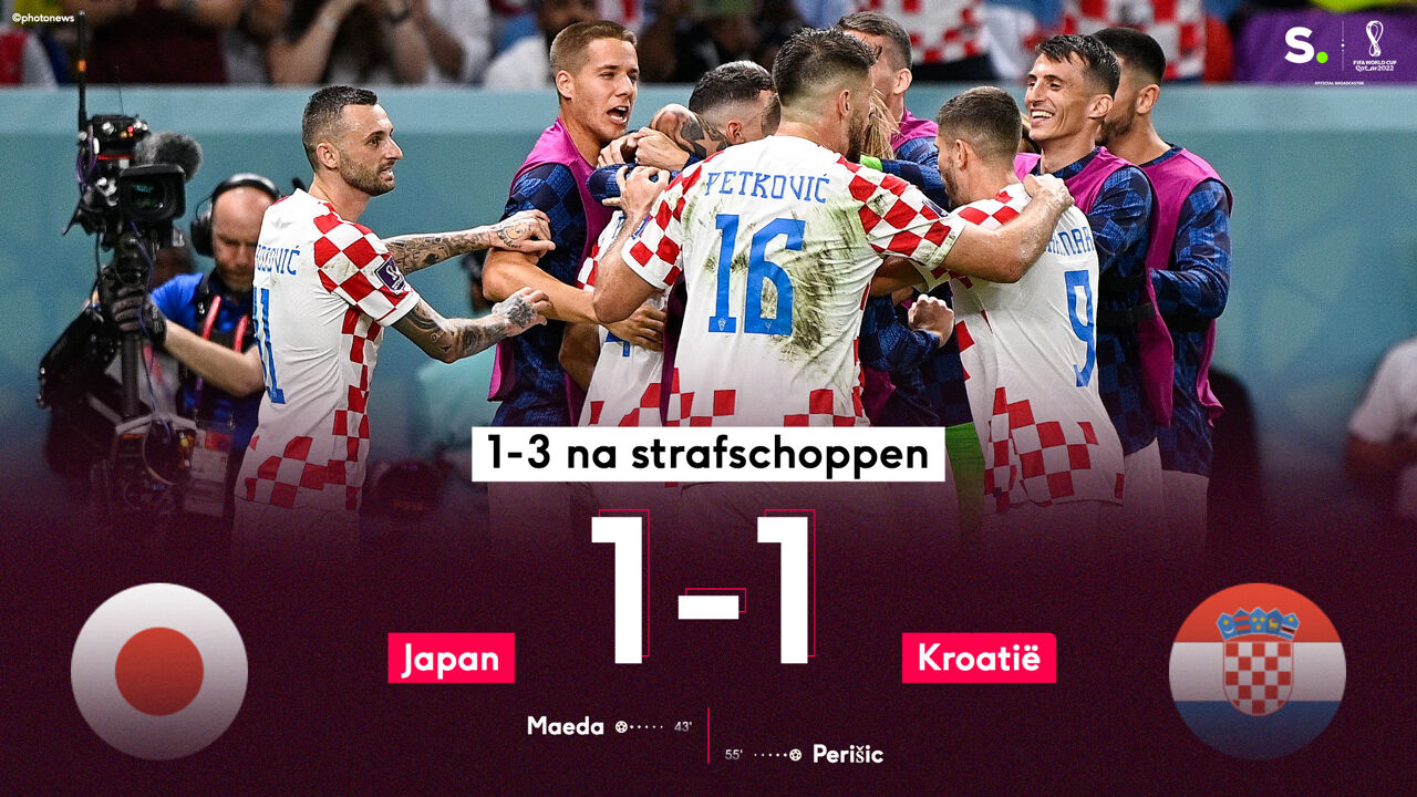 Kroatië bezorgt Japan opnieuw trauma in 1/8e finales na felbevochten ...