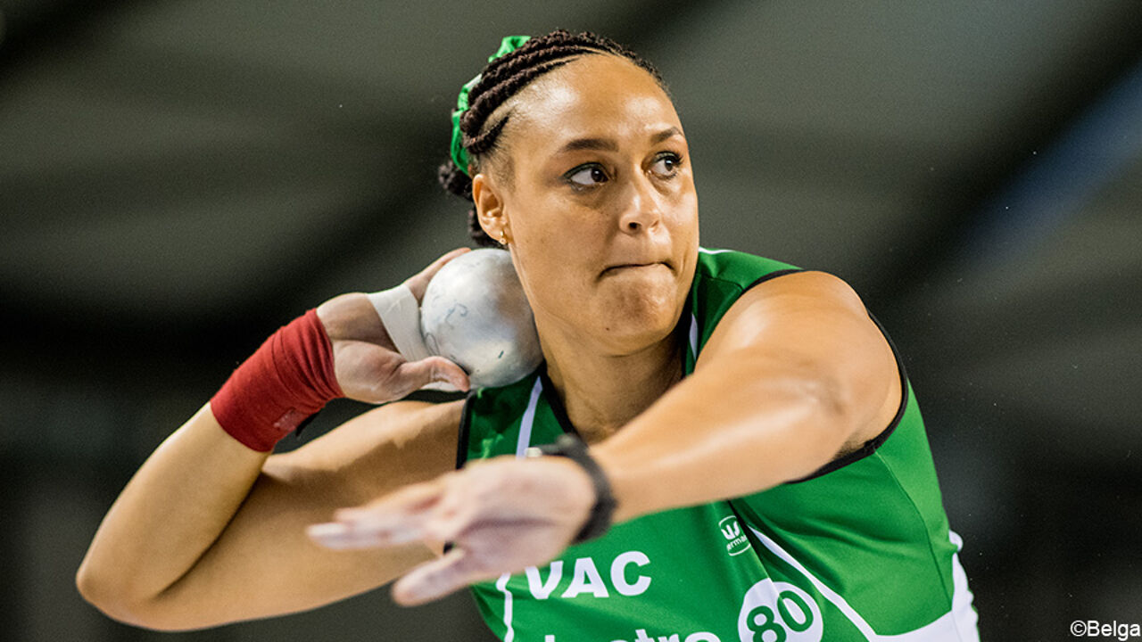 Jolien Boumkwo scherpt Belgisch record kogelstoten alweer aan, de 18 ...