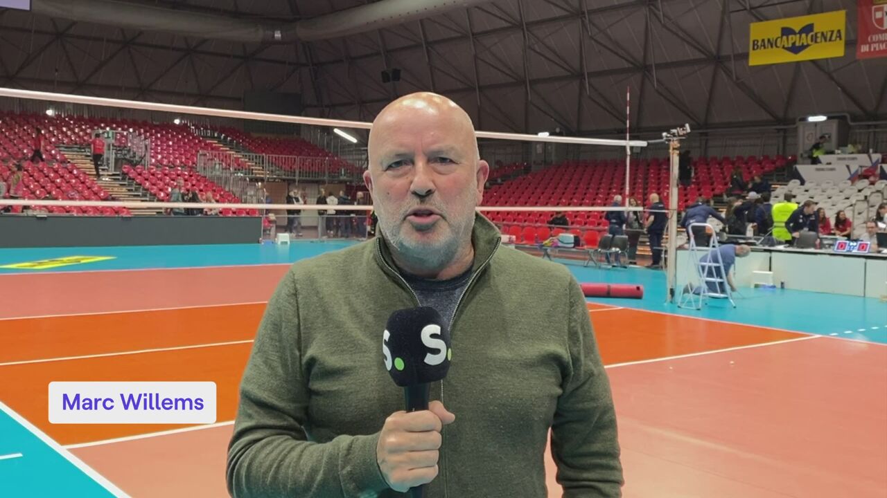 Marc Willems na de kwalificatie van Roeselare voor de finale van de CEV ...