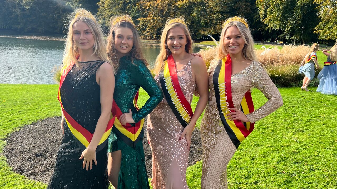Ex-kandidates Miss-verkiezingen maken aan kasteel Rivierenhof in Deurne ...