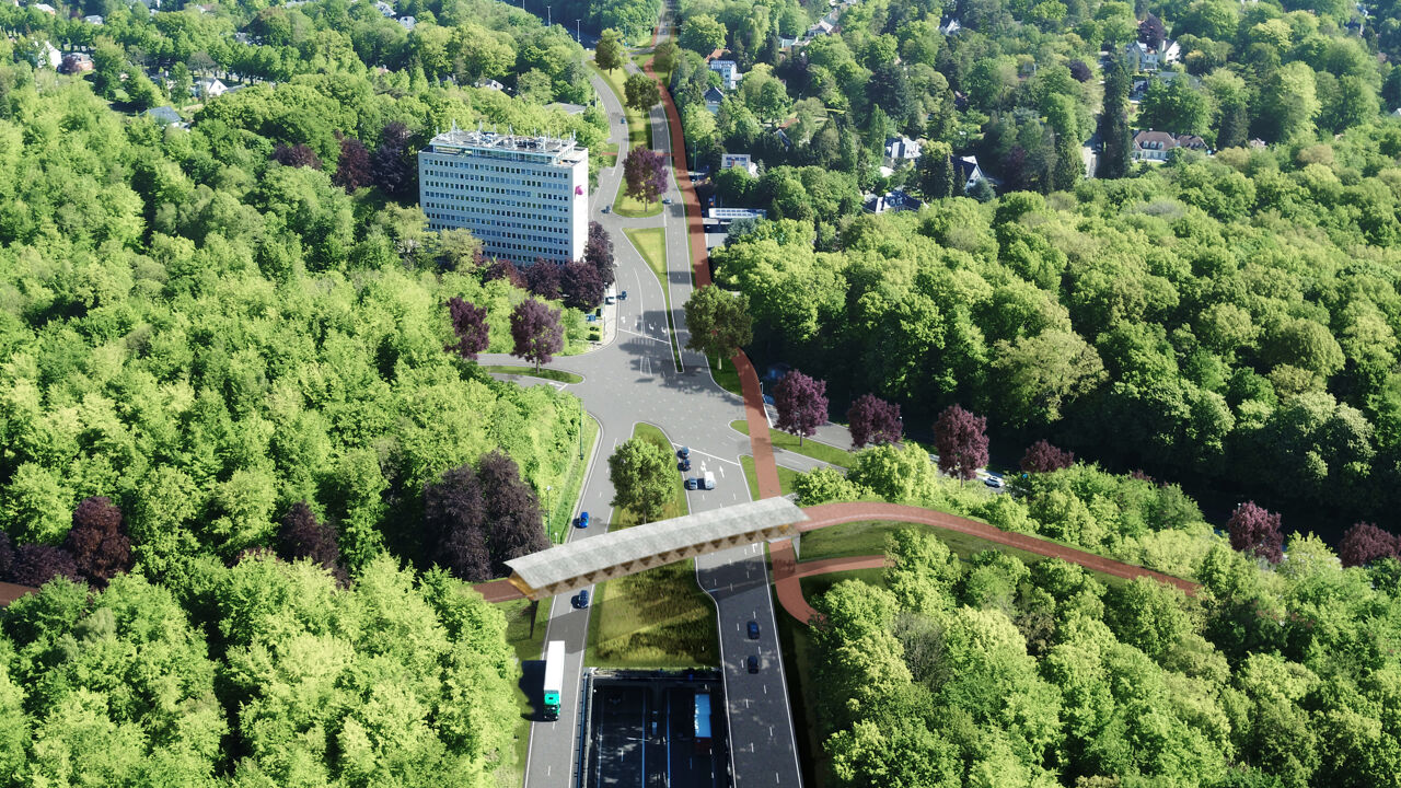 Plaatsing houten fietsbrug over Vierarmenkruispunt in Tervuren is uitgesteld | VRT NWS: nieuws