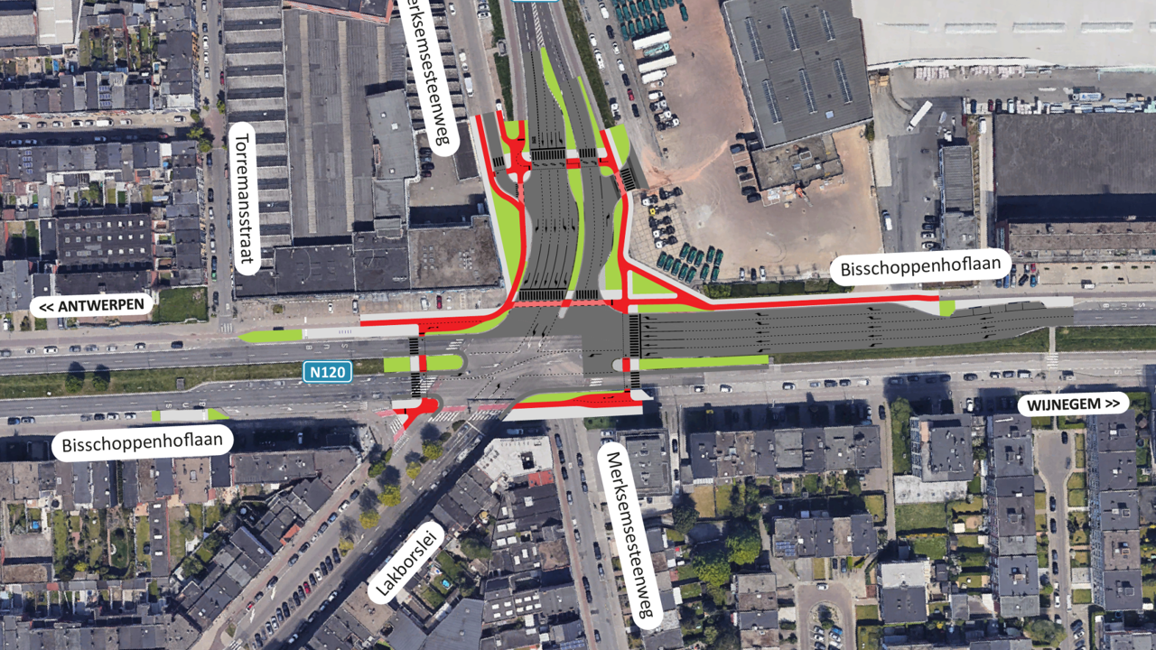 Heraanleg gevaarlijk kruispunt in Deurne gestart: "Compacter en overzichtelijker maken" | VRT ...
