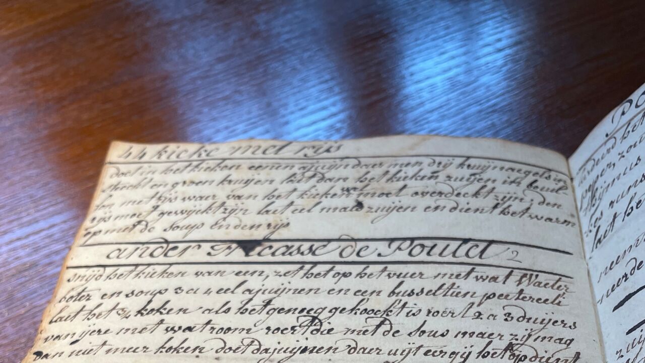 Book of handwritten recipes by 18th-century Antwerp housekeeper at ...