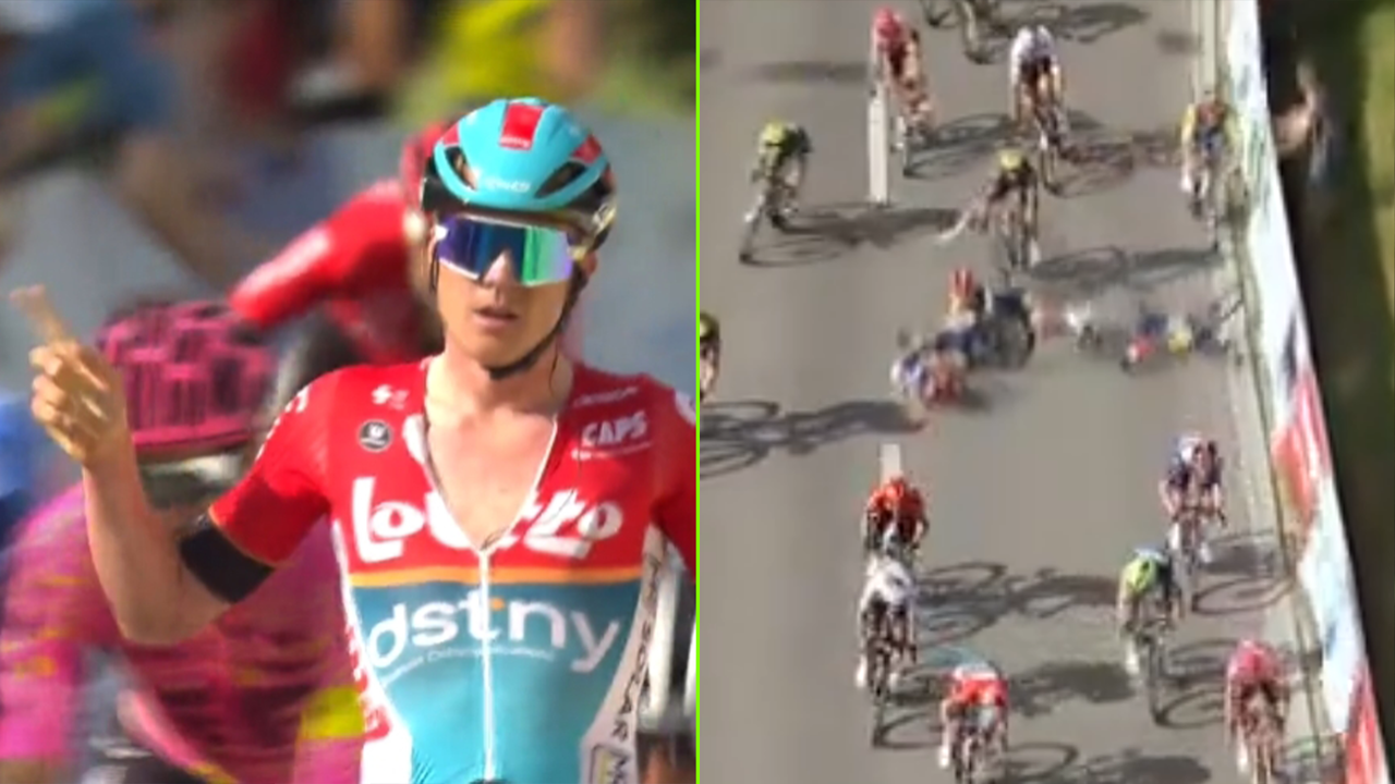 Maxim Van Gils wint sprintje bergop in GP Aargau, Thibau Nys kan titel niet verlengen door val ...