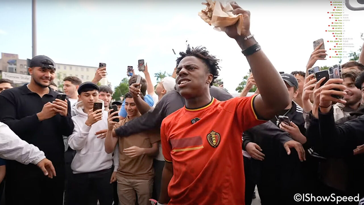 Wereldberoemde streamer IShowSpeed out zich als fan van de Rode Duivels ...