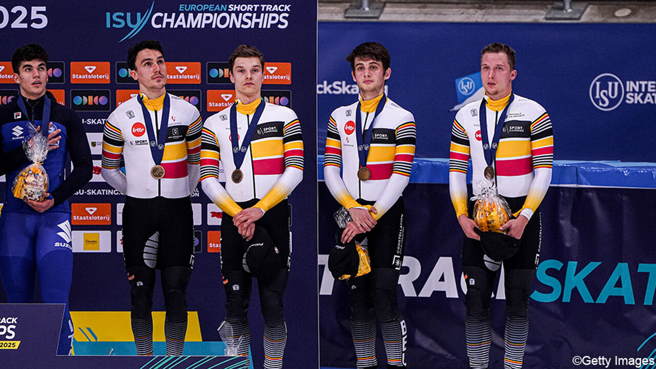 Belgen sluiten EK shorttrack af met brons op de 5.000 meter aflossing ...