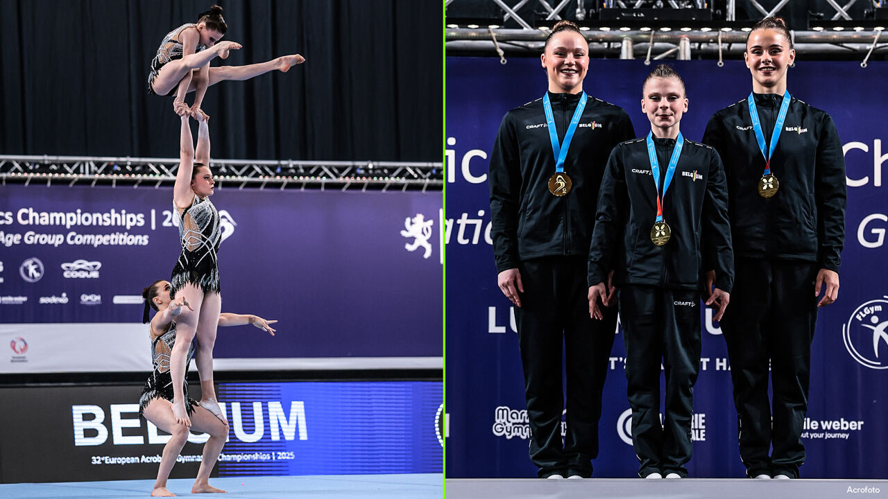Belgische delegatie keert met 3 Europese titels en bronzen plak terug van EK acrogym in ...