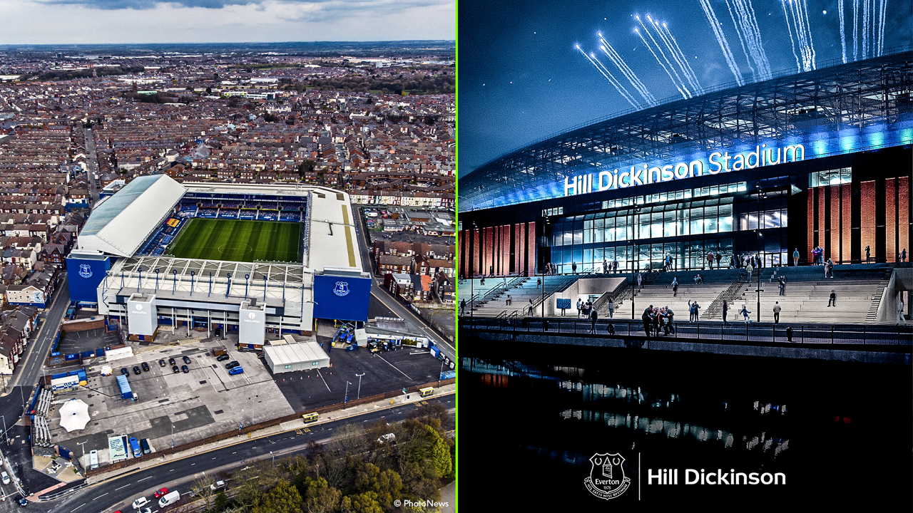 Na liefst 132 jaar zwaait Everton vandaag Goodison Park uit, gloednieuwe arena wordt "Hill ...