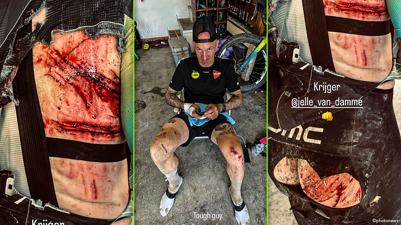 Jelle Van Damme belandt in prikkeldraad tijdens Unbound Gravel: "Mijn ...