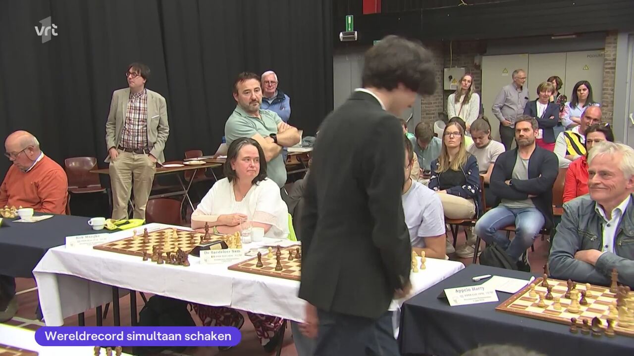 19-jarige Belgische grootmeester breekt wereldrecord simultaan schaken ...