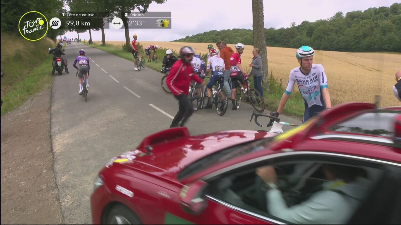 Lennert Van Eetvelt is blij dat hij nog in de Tour zit na val: "Het had ...