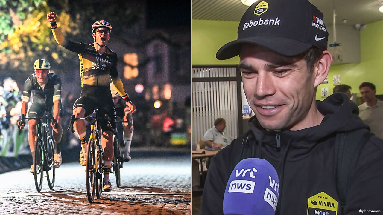 Wout van Aert sprint met feestbenen naar zege in Herentals: "Nu zie ik ...