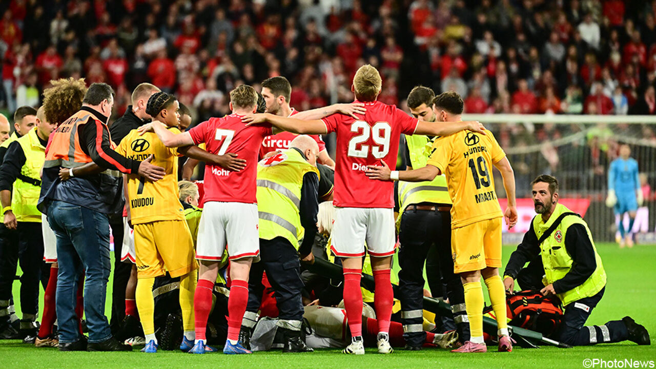 Akelige botsing zorgt voor beladen avond in Sclessin: Standard en KV ...