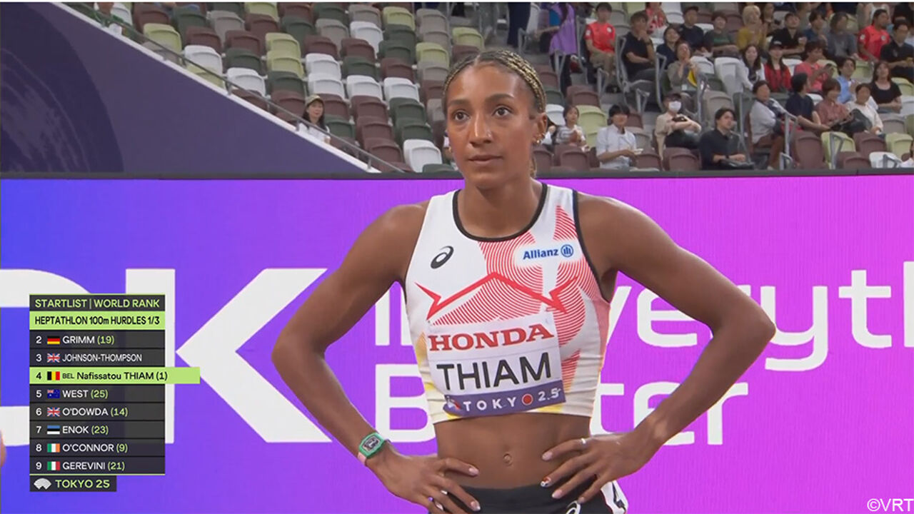 Goud lijkt te hoog gegrepen op het WK: Nafi Thiam pas 6e halfweg de ...
