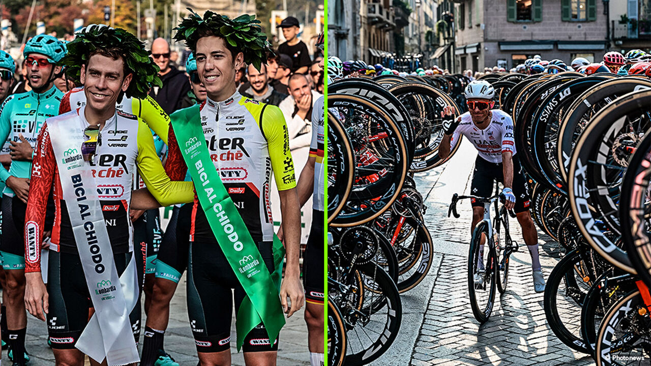IN BEELD - Pieter Serry en 4 andere renners krijgen laurierkrans en ...