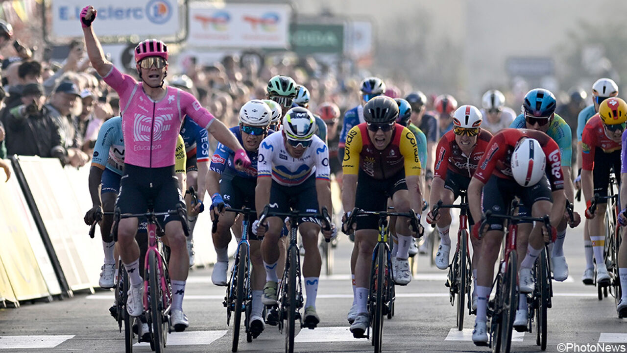 Hij reed de snelste sprint, maar Vito Braet moet tevreden zijn met ...