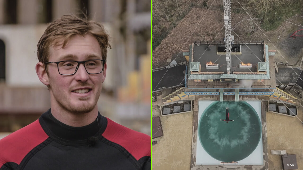 Als een steen in het water vanop 20m hoogte: Lander Roels wordt eerste ...