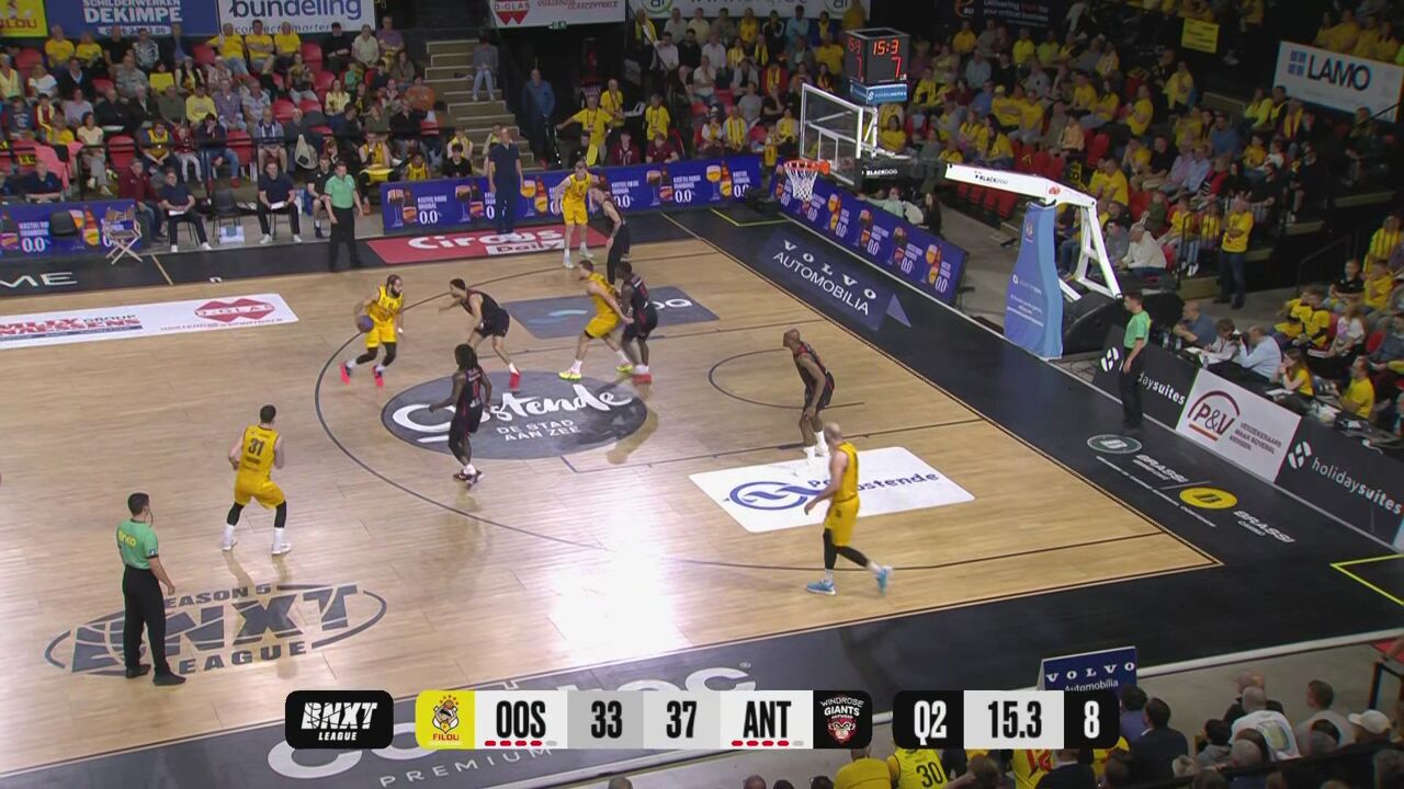 Defensief sterk Oostende stopt Antwerp Giants af en hangt de bordjes ...