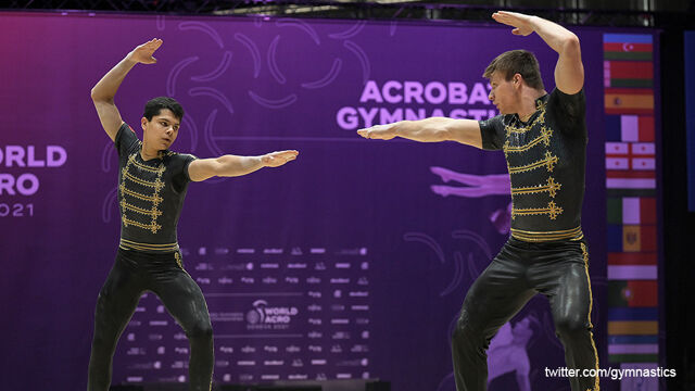 Noam Patel en Robin Casse behalen zilver op WK acrogym | sporza