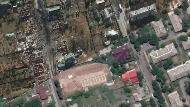 IN BEELD - Foto's voor en na vanuit de lucht en op straat tonen ravage ...