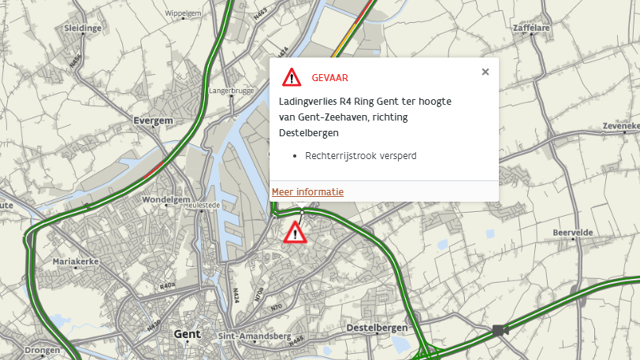 Wegdek R4 tussen Gent-Zeehaven en Destelbergen wordt afgeschraapt om lijmspoor op te ruimen ...