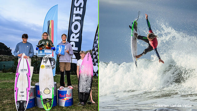 Unieke dubbel op BK golfsurfen: 13-jarige Kamiel Deraeve toont talent ...